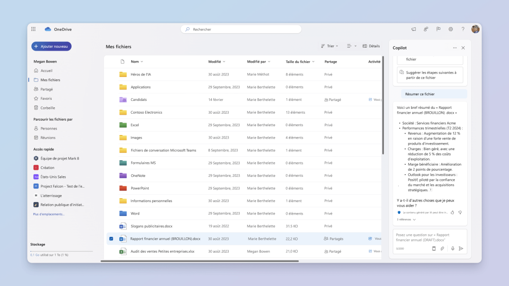 Microsoft 365 Copilot dans OneDrive : Optimisez la Gestion de Vos ...